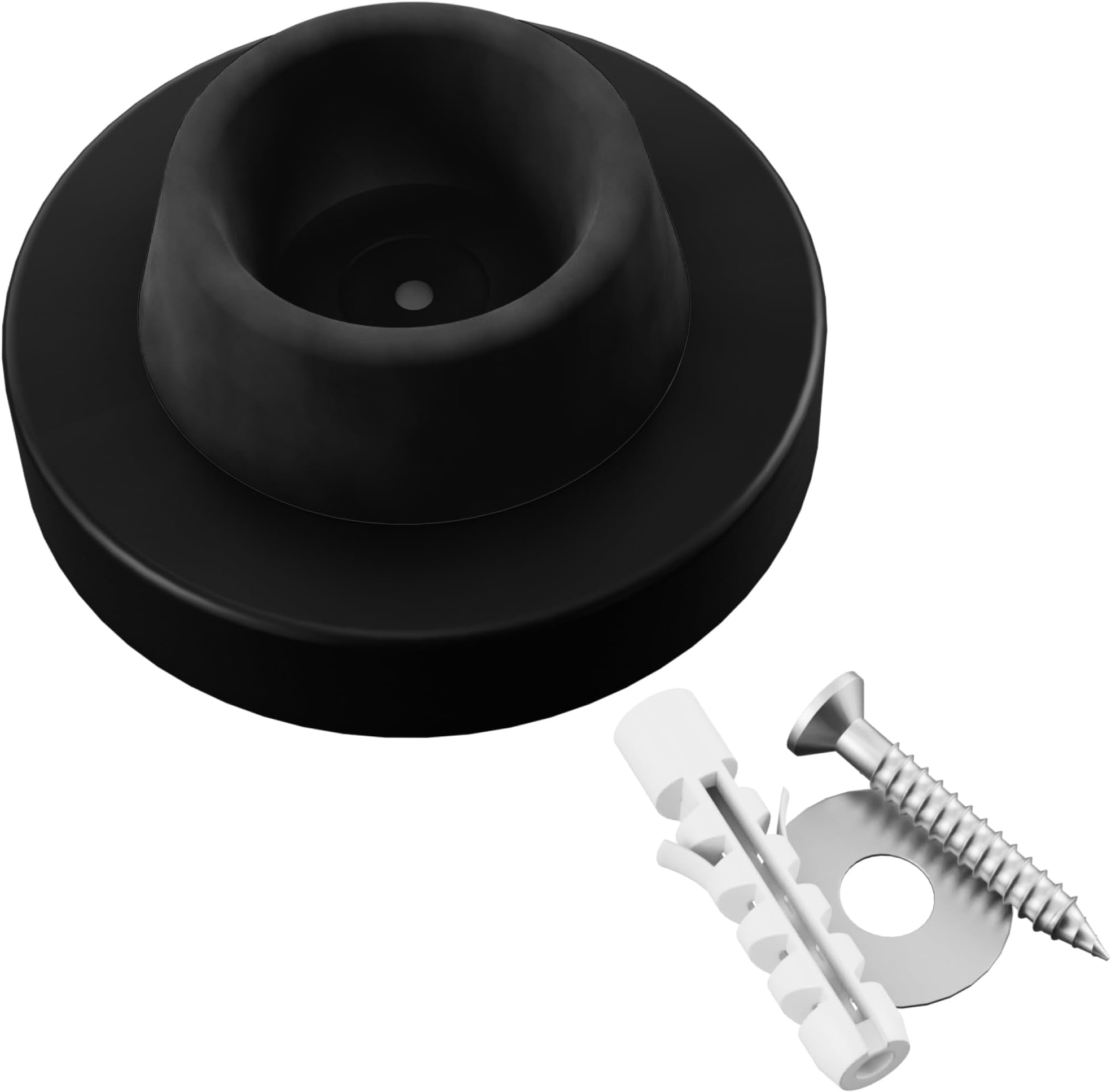 Amazon.com: Stainless Steel & Rubber Wall-Mounted Door Stopper by NYCO ...