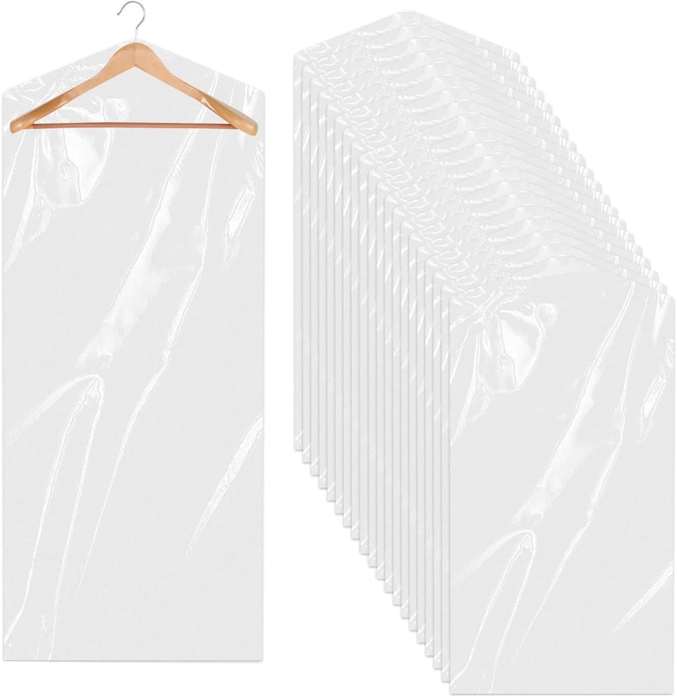 Amazon.com: 20pcs 60 Inch Plastic Garment Bag Dry Cleaner Bags Clear ...