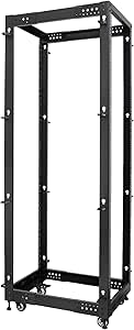 Amazon.com: RIVECO 19” Adjustable Depth 42U Server Rack 4 Post Rack with Load-Bearing Casters ...