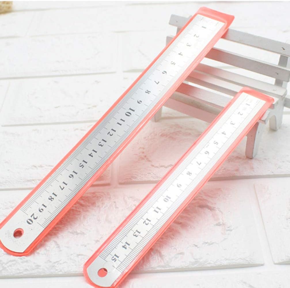 Toddmomy 2Pcs Stainless Steel Ruler Machinist Engineer Ruler Metal ...