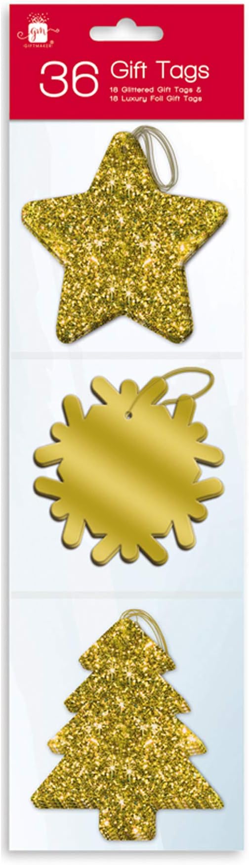 Glick Tags, Gift Tags for Christmas, Rich Foliage Gold, Multipack of 6 ...