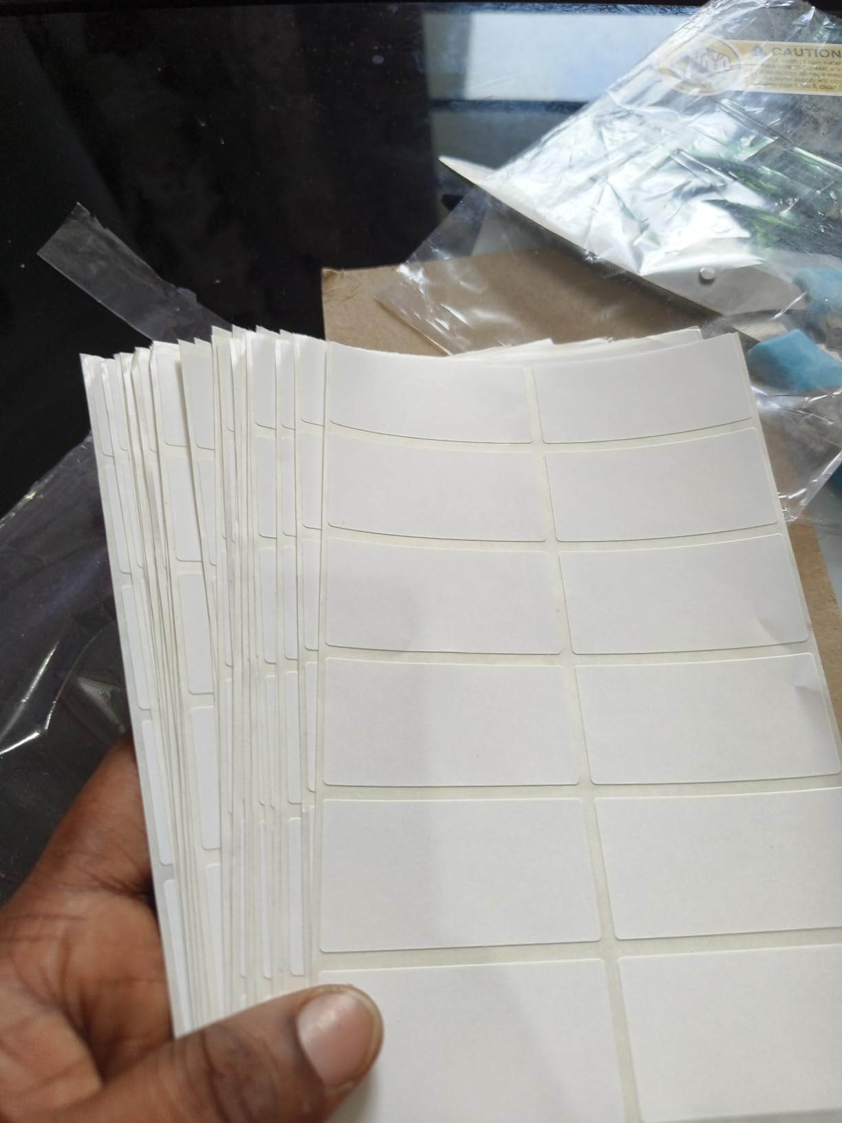 Paper Labels Blank Plain Self Adhesive Paper Sticker Labels Size 50Mm X ...