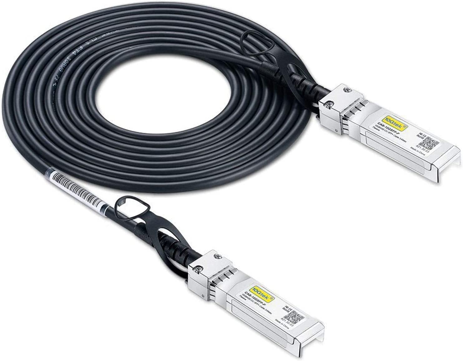 10Gtek Câble SFP+ DAC 10Gbit/s 2 Mètres, 10GBASE-CU Twinax en Cuivre ...