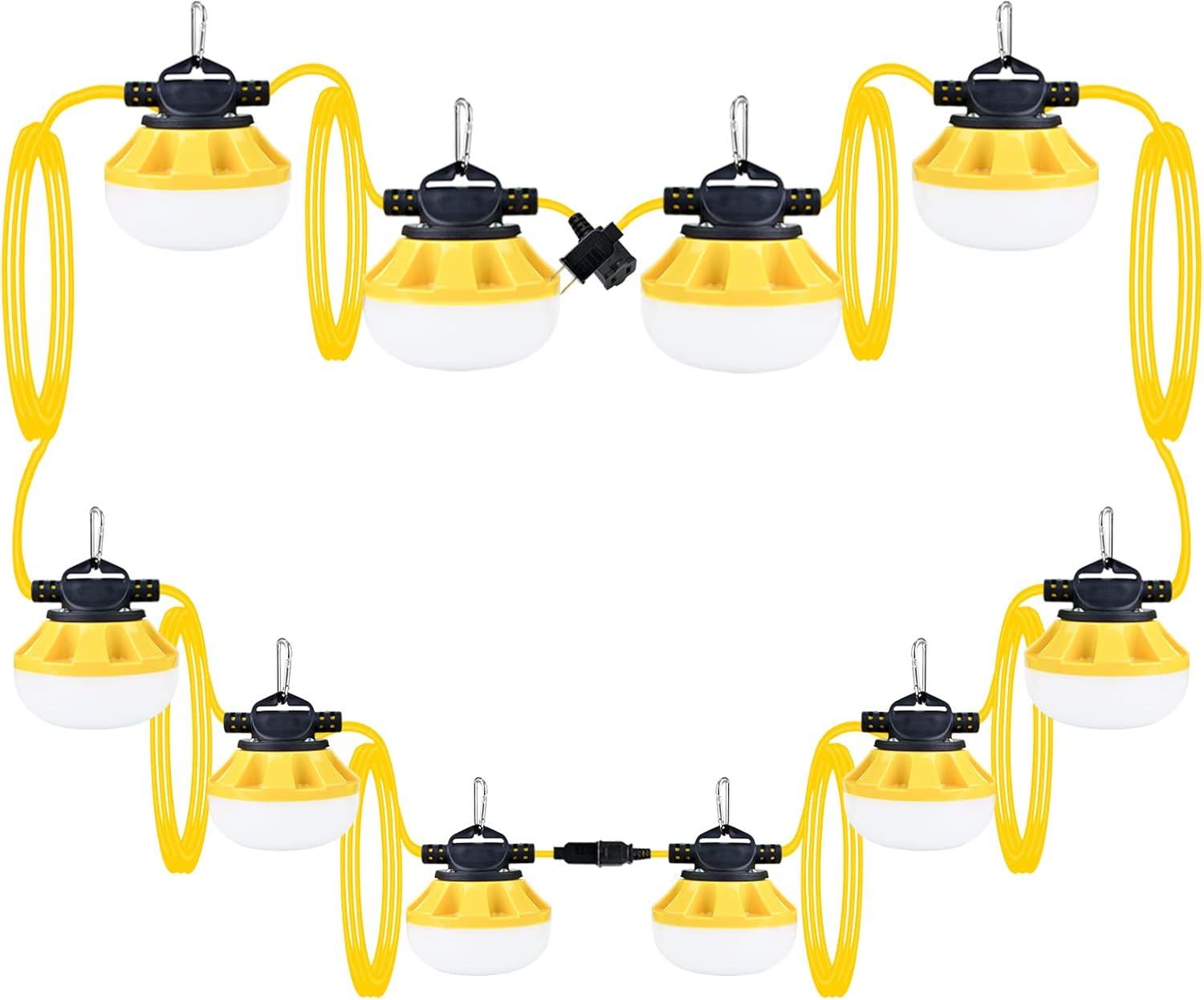 LIFORVE 100FT Construction String Lights,100W Outdoor String Work Light ...