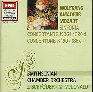 Amazon.co.jp: Sinfonia Concertante K.364, Concertone K.190 : Schroder ...