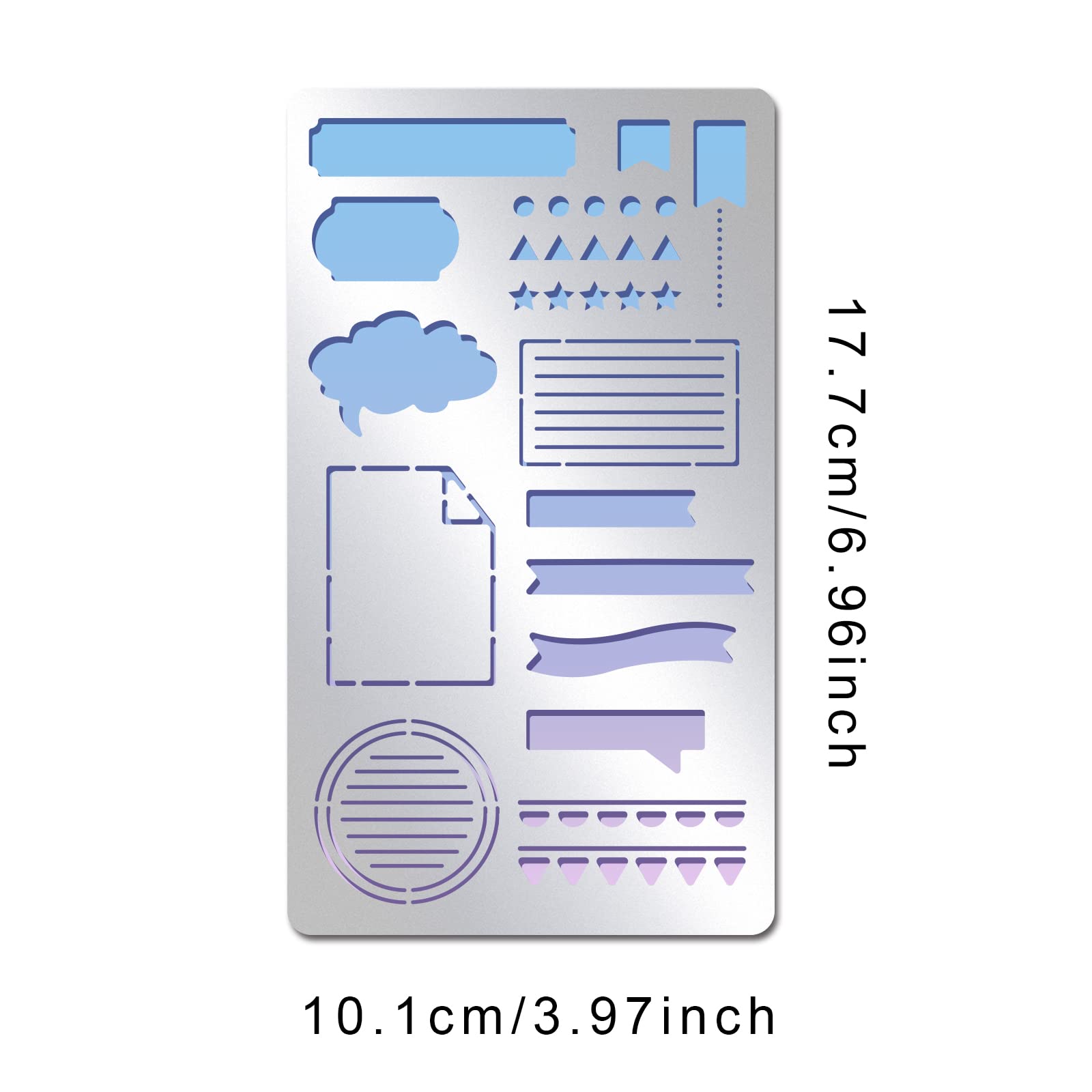 Snapklik.com : Metal Journal Stencils Bookmark Metal Templates Planner ...