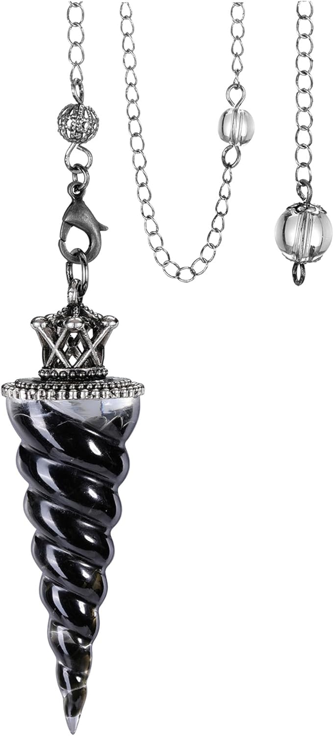 Amazon.com: Jovivi Natural Black Obsidian Crystal Pendulums for ...