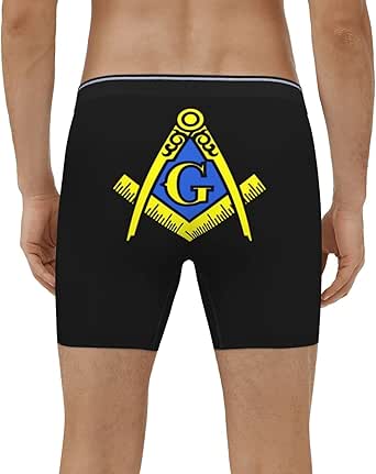 Masonic Pattern Gifts Black Mens Stretch Trunks Underwear Mens Boxer ...