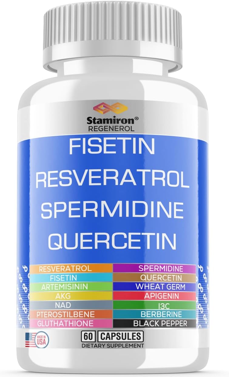 Amazon.com: Fisetin 2500mg Resveratrol 1000mg Spermidine Wheat Germ ...