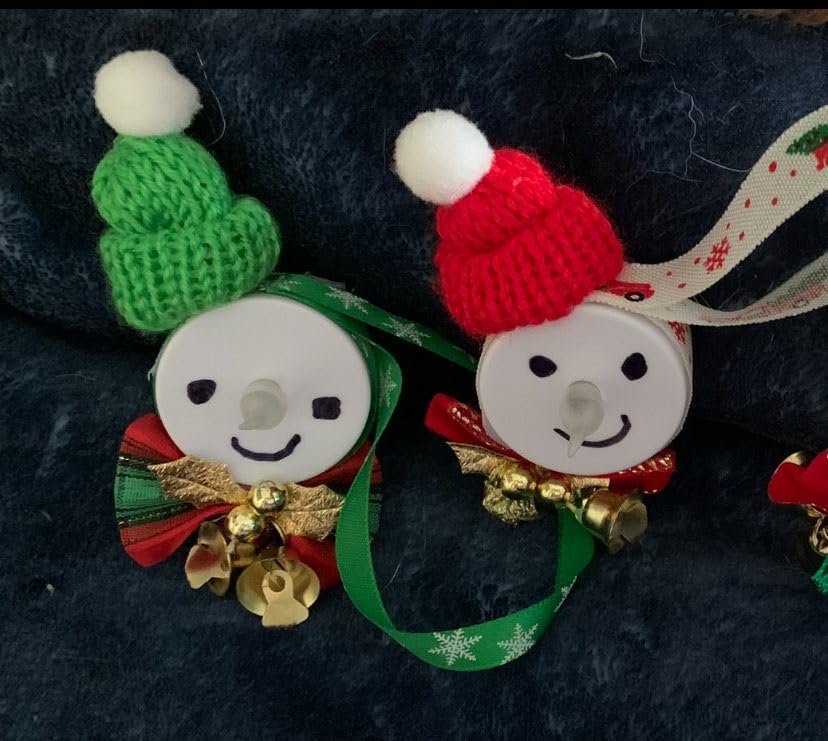 Amazon.com: 20 Pcs Christmas Mini Bow with Bells Miniature Christmas ...