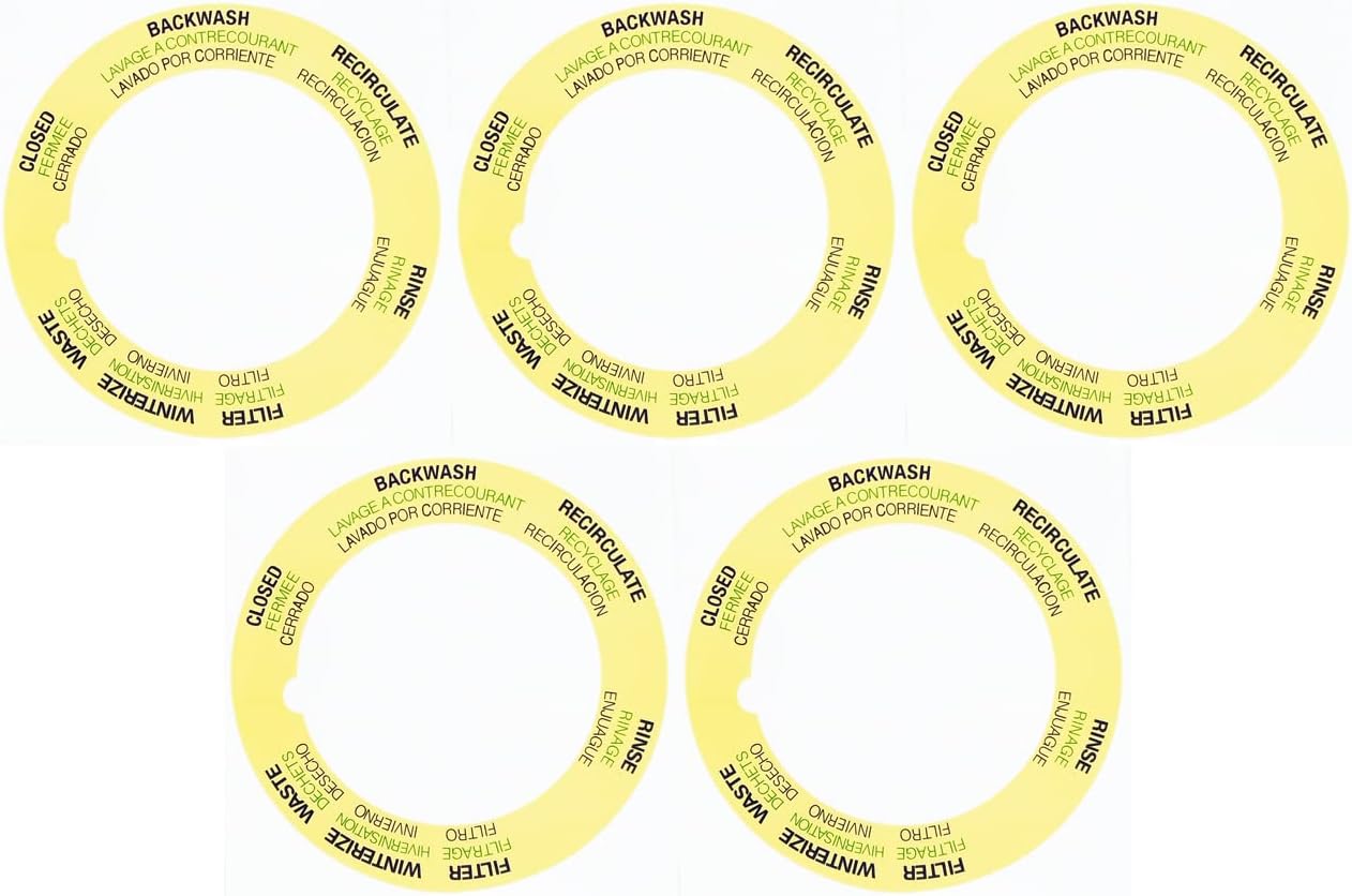 Amazon.com: Hydrotools Six (6) Way Filter Valves Replacement Label ...