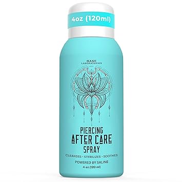 Amazon.com: BASE LABORATORIES Piercing Aftercare Spray 4oz | Saline ...