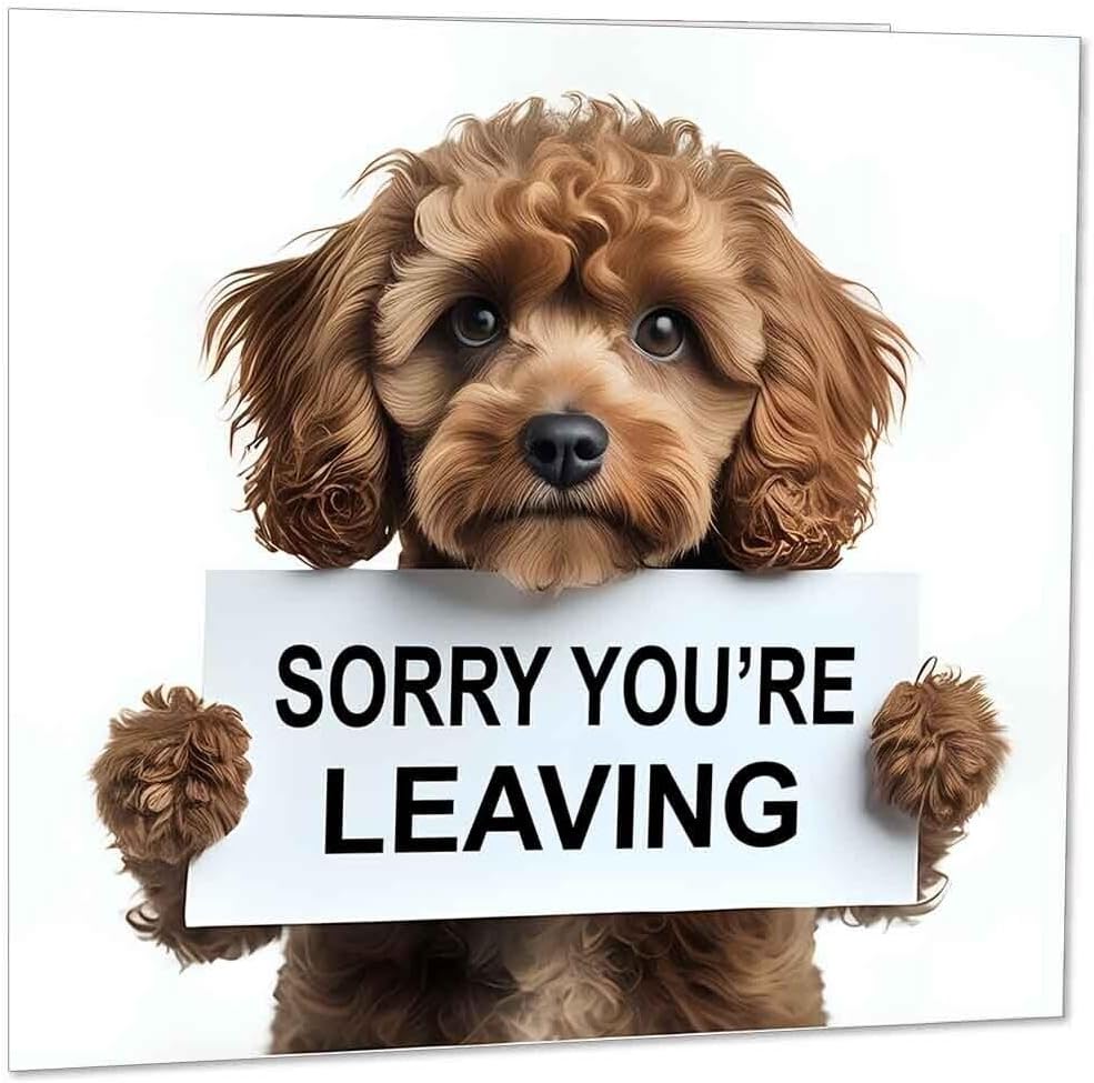Sorry You're Leaving Card - Cute Dog Colleagues Leaving Card You Will ...