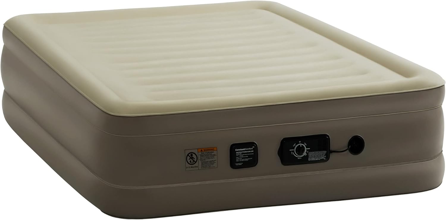 Amazon.com: Simpli Comfy Deluxe 18" Raised Queen Inflatable Air Mattress, Maintain Firmness with ...