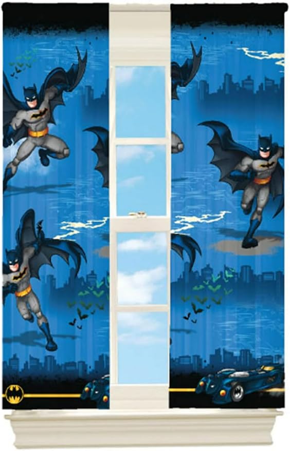 Amazon.com: Franco Kids Batman Room Darkening Window Curtains Drapes ...