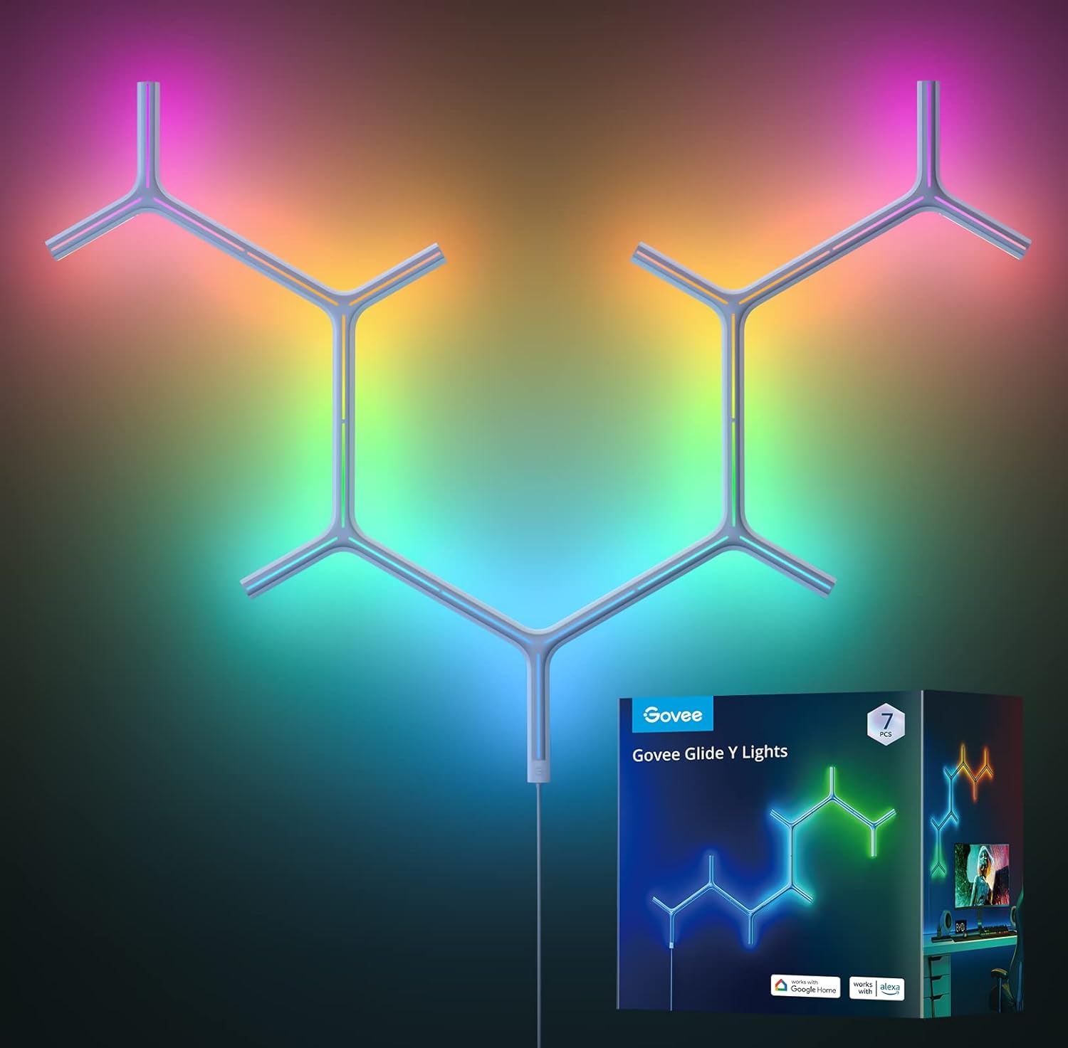 Amazon.com: Govee Glide Y Lights, RGBIC LED Gaming Lights, Smart Home ...