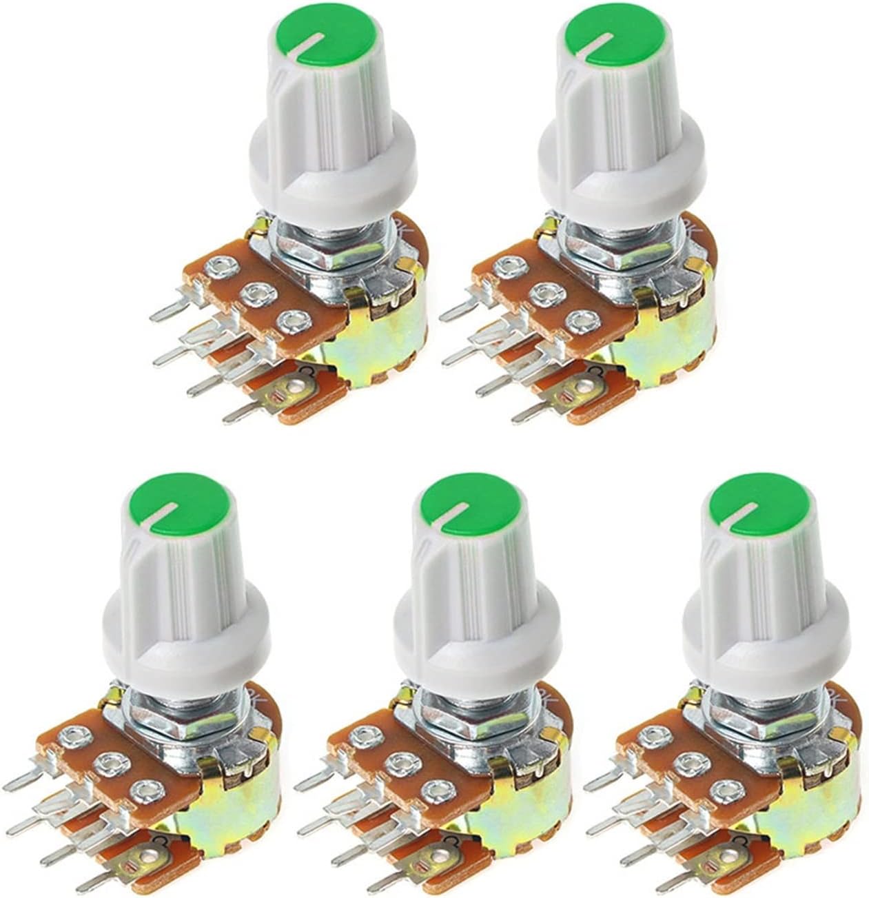 Amazon.com: JMORCO 5Set WH148 Linear Potentiometer 15mm 6pin 1K 2K 5K ...