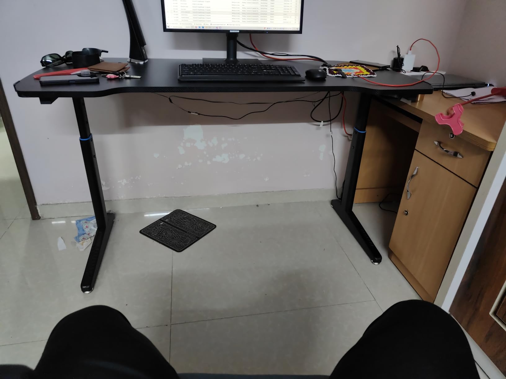SAVYA HOME Multipurpose Height Adjustable Engineered Wood Table Desk ...