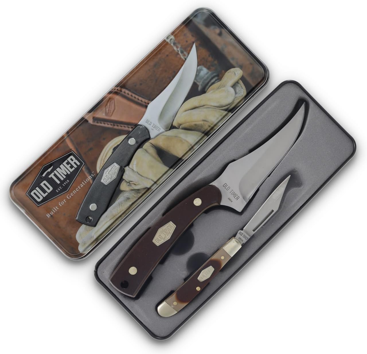 Amazon.com : Schrade Sharp Finger 152OT & Pal Folder Knife Gift Set ...