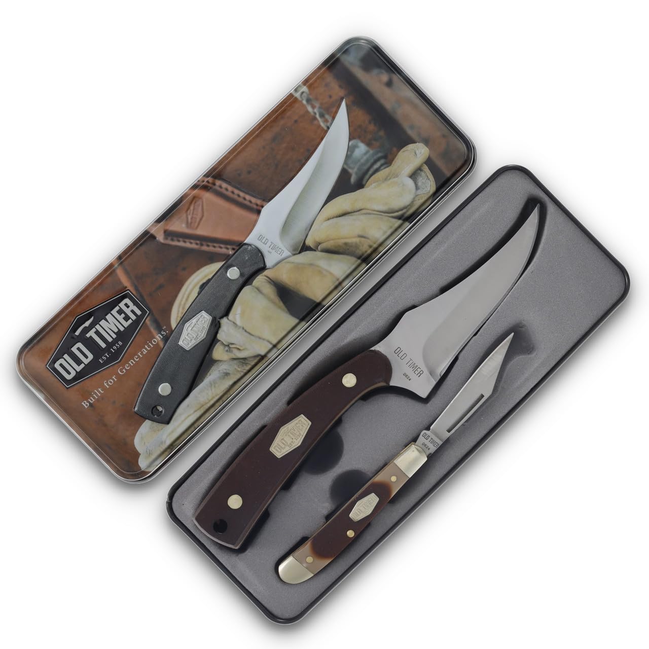 Amazon.com : Schrade Sharp Finger 152OT & Pal Folder Knife Gift Set ...