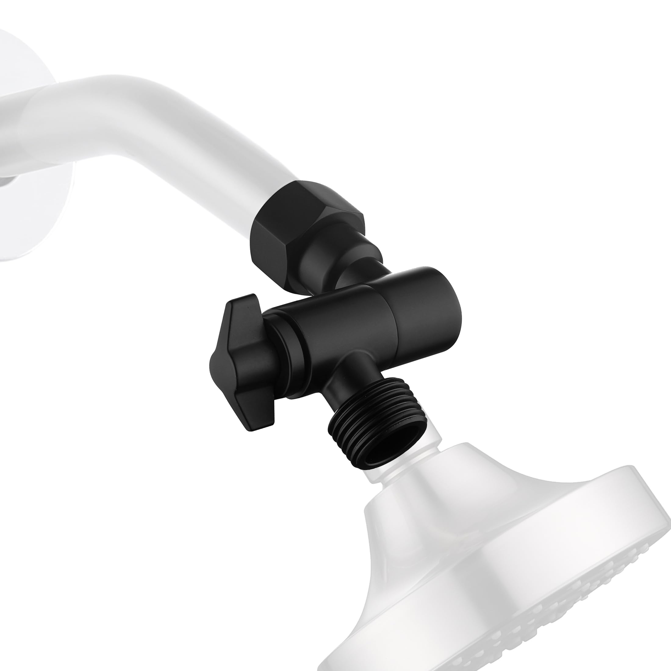 Senhozi Matte Black Shower Arm, Shower Head Elbow Adapter, Shower Head ...
