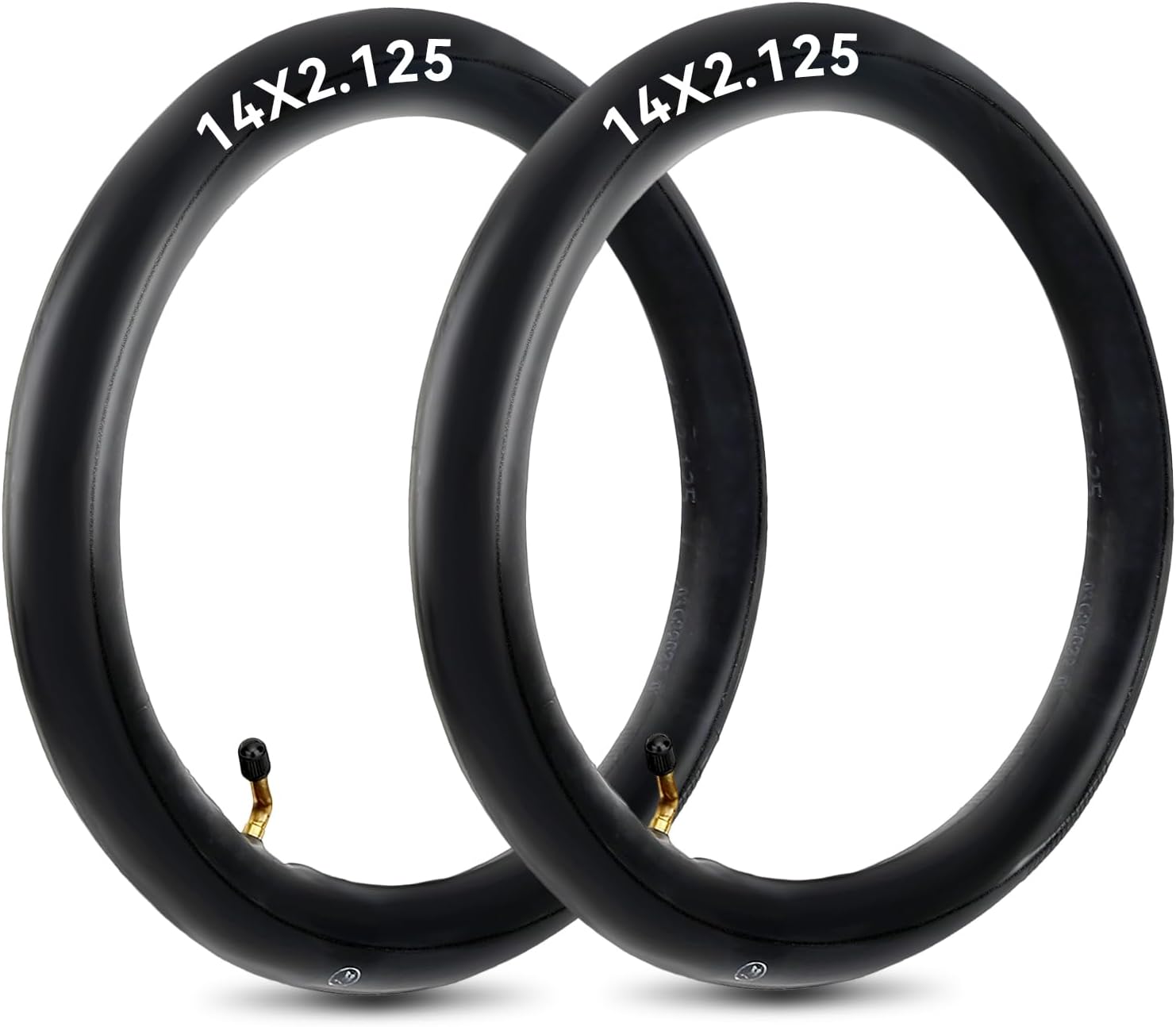 Amazon.com : 2 Pack 14x2.125 Electric Bike Inner Tubes with Angled ...
