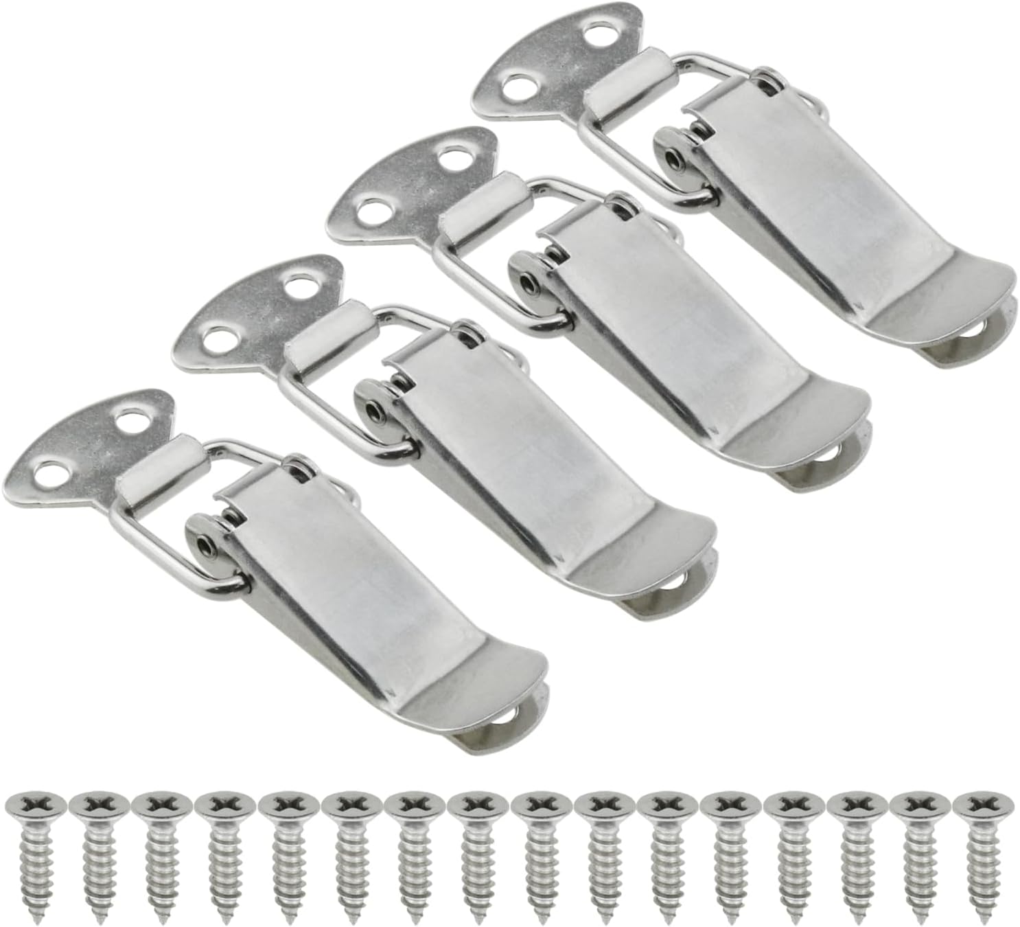 Heyous 4PCS Sliver Stainless Steel Spring Loaded Trigger Latch Trigger ...