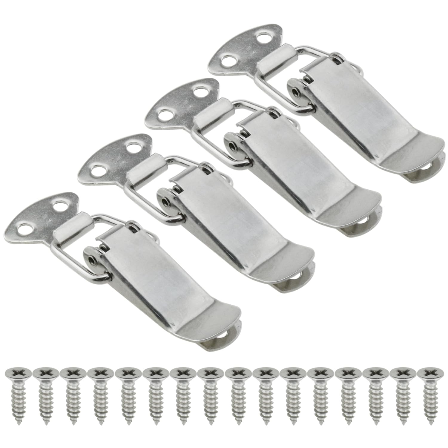Heyous 4PCS Sliver Stainless Steel Spring Loaded Trigger Latch Trigger ...