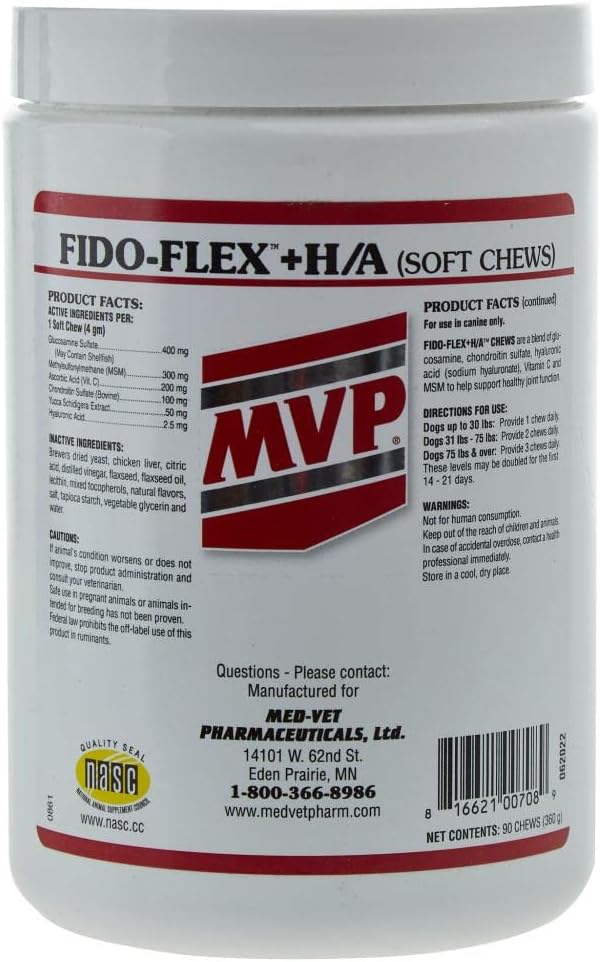 Amazon.com : MVP Fido-Flex H/A Soft Chews to Support Comfort, Healthy ...