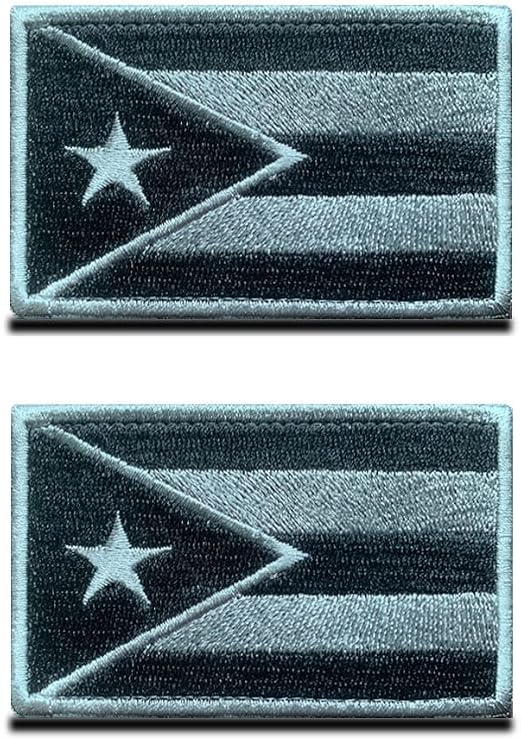 Amazon.com: 2 Pcs Black Puerto Rico Flag Patches, Tactical Embroidery ...