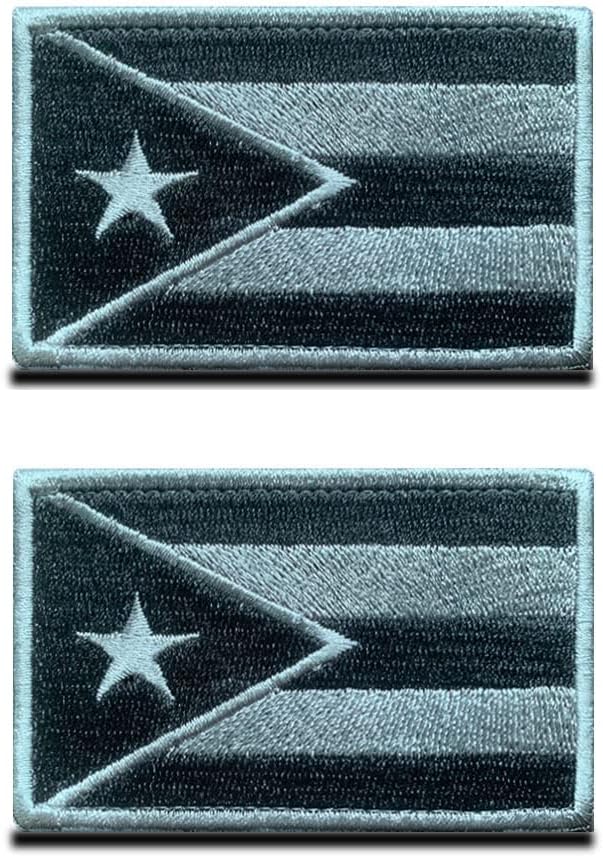 Amazon.com: 2 Pcs Black Puerto Rico Flag Patches, Tactical Embroidery ...