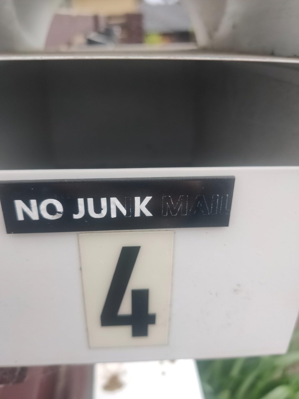 NO Junk Mail Sign Self Adhesive Plaque Decal On Letterbox Mailbox ...