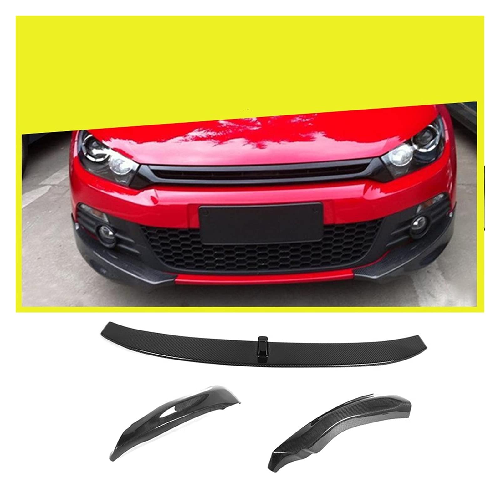 Buy LZLWL Car Front Bumper Spoiler Carbon Fiber Car Front Bumper Lip ...