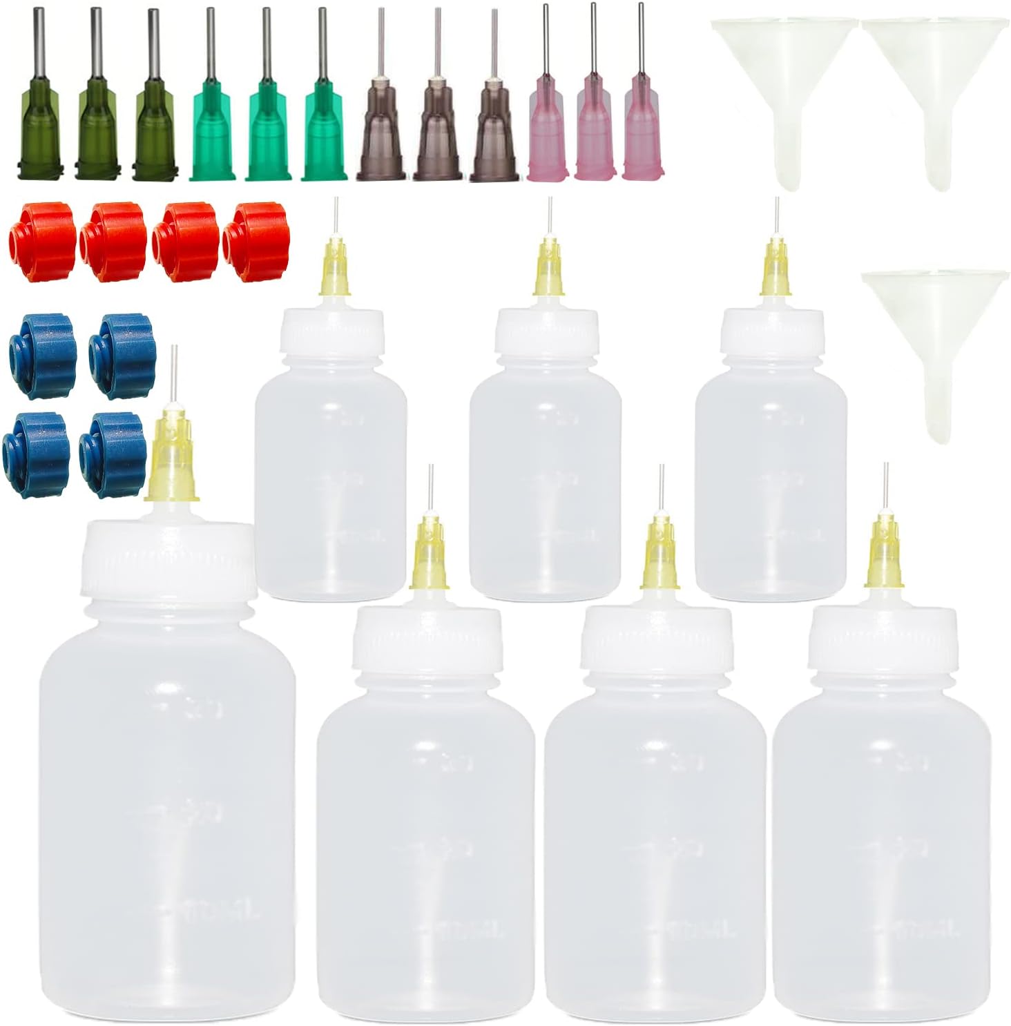 30pcs Needle Tip Glue Bottles Applicator Set, 30ml 50ml 100ml Plastic ...