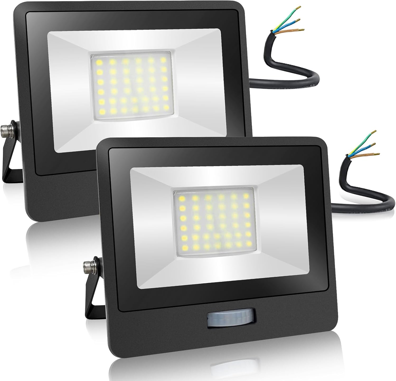 EXTRASTAR 30W Security Outdoor Lights Motion Sensor, 2560 Lumen, 155W ...