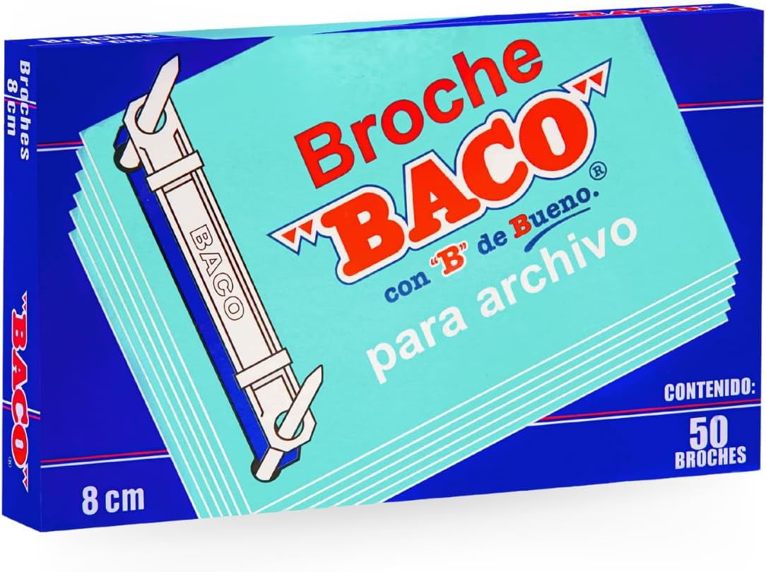Baco | Broche Metálico Baco para Archivar Documentos - Caja con 50 ...