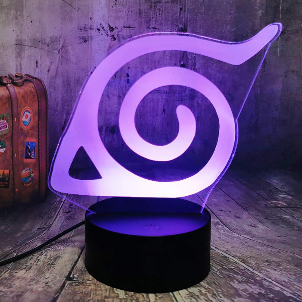 Anime Sasuke Uchiha 3d Lamp Naruto Uzumaki Kids Led Night Light Team ...