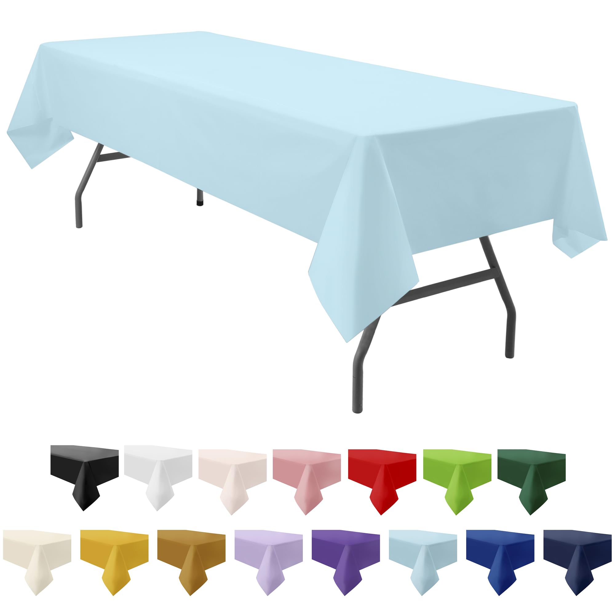 Amazon.com: PartiPallete 3-Pack Premium Plastic Light Sky Blue ...