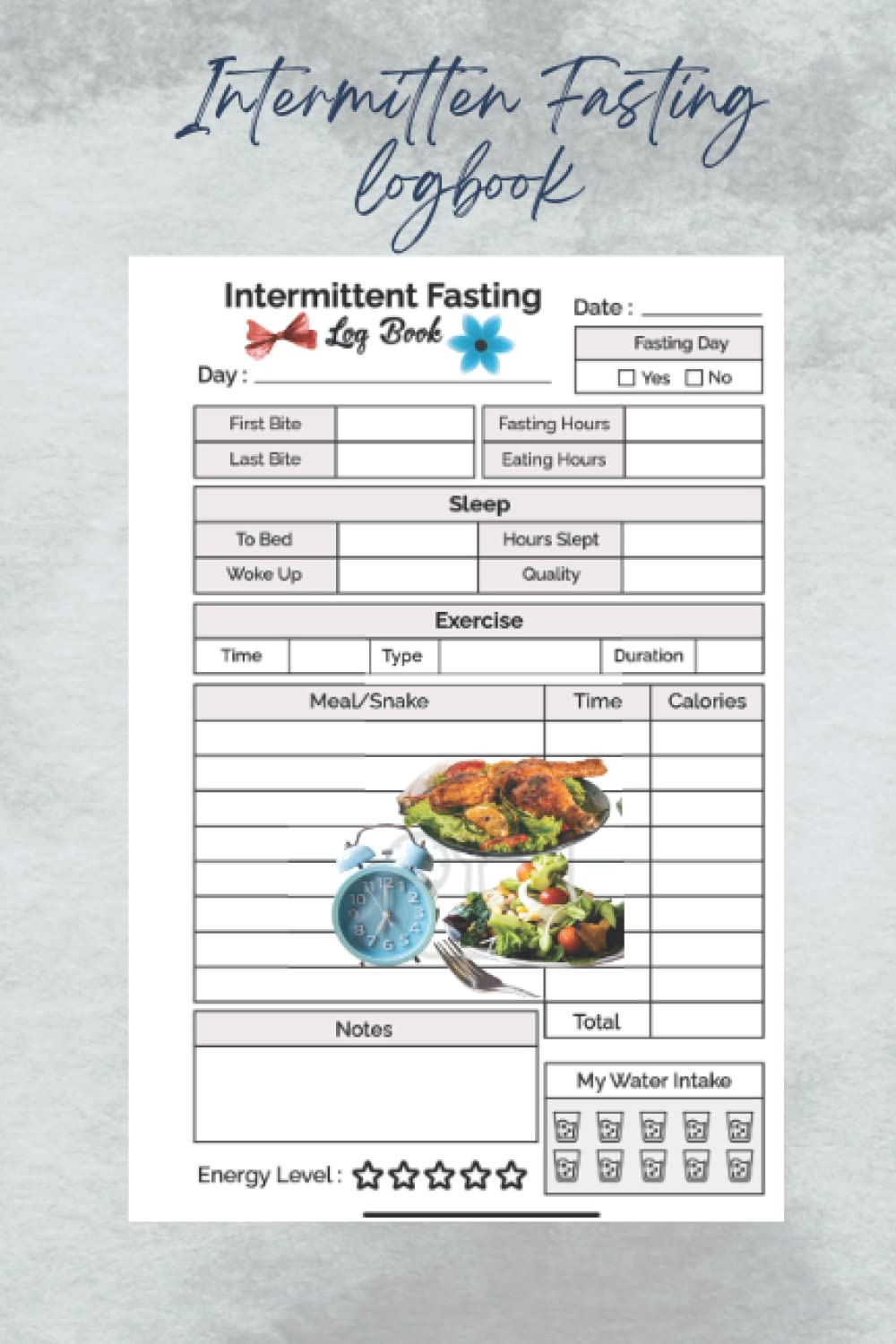 Intermittent Fasting Journal, Logbook, Planner, Organizer, Notebook ...