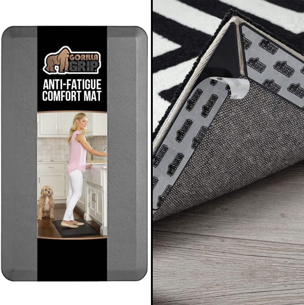 Amazon.com: Gorilla Grip Antifatigue Mat and Rug Grippers, Kitchen ...