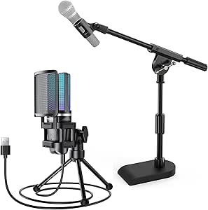 Amazon.com: TONOR TC777 Pro Gaming USB Microphone for PC and Adjustable ...