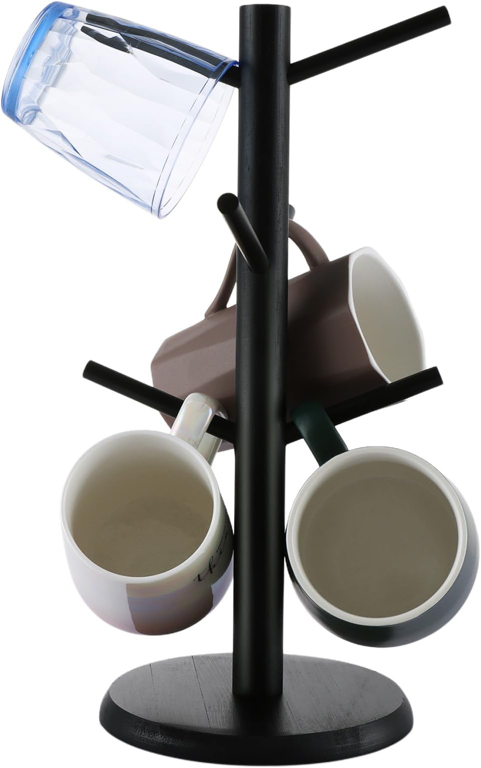 Premier Housewares Rubberwood Mug Tree 6 Mugs Holder for Kitchen | Free ...