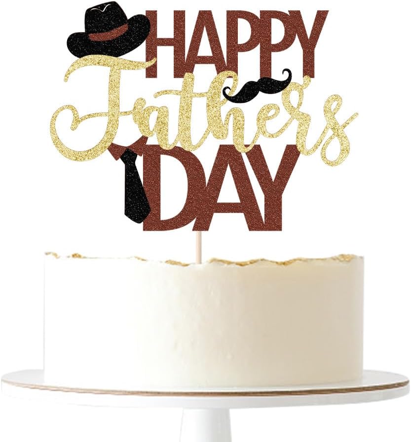 Amazon.com: Happy Father's Day Cake Topper, Father's Day/Best Dad Ever ...