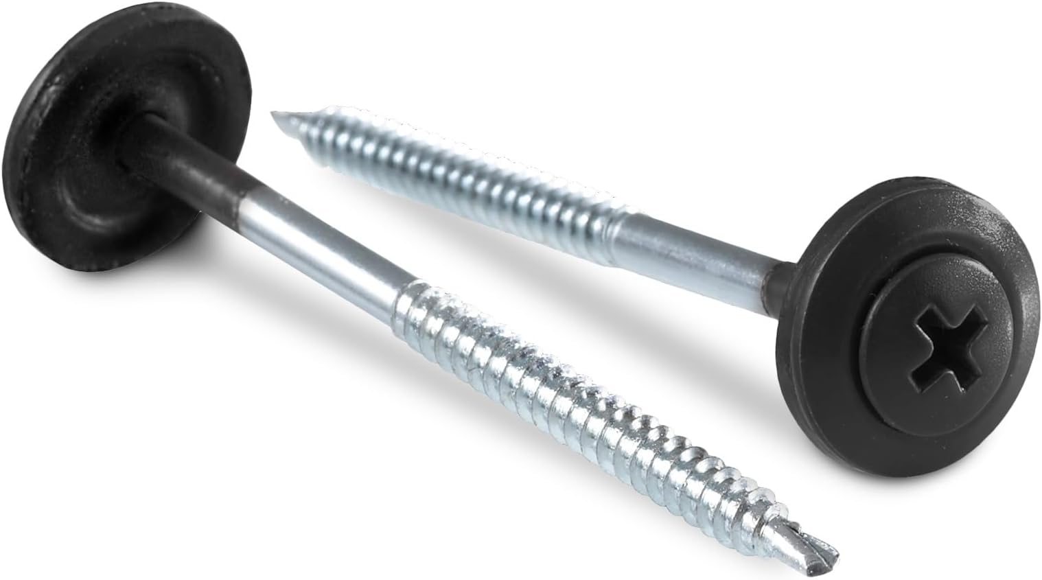50, 2" (50mm) Corrugated PAN Head Roofing 2" Screws and 50 Black Strap ...