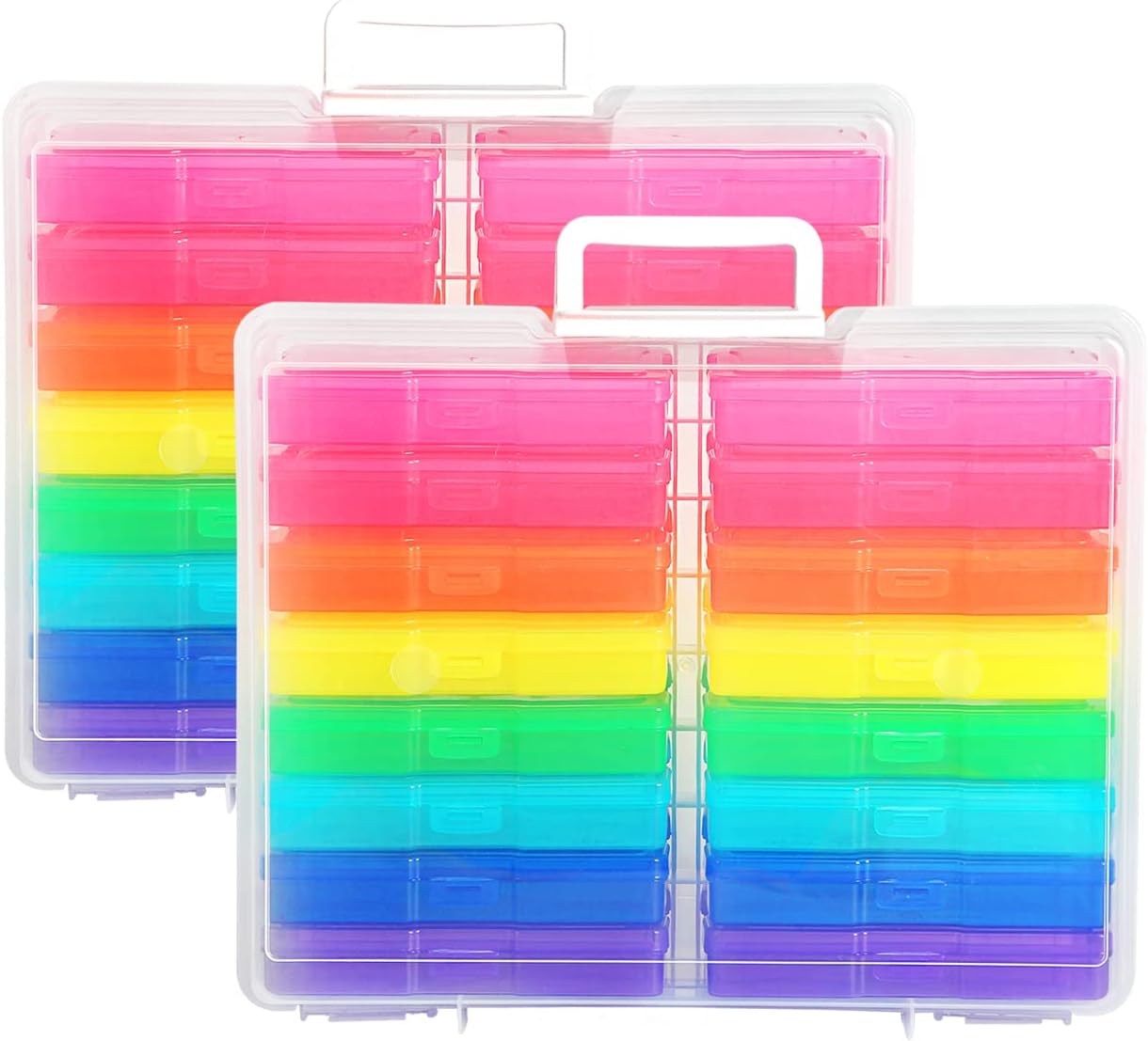 Amazon.com: 4 PCS Transparent Photo Storage Boxes 4" x 6" Photo ...