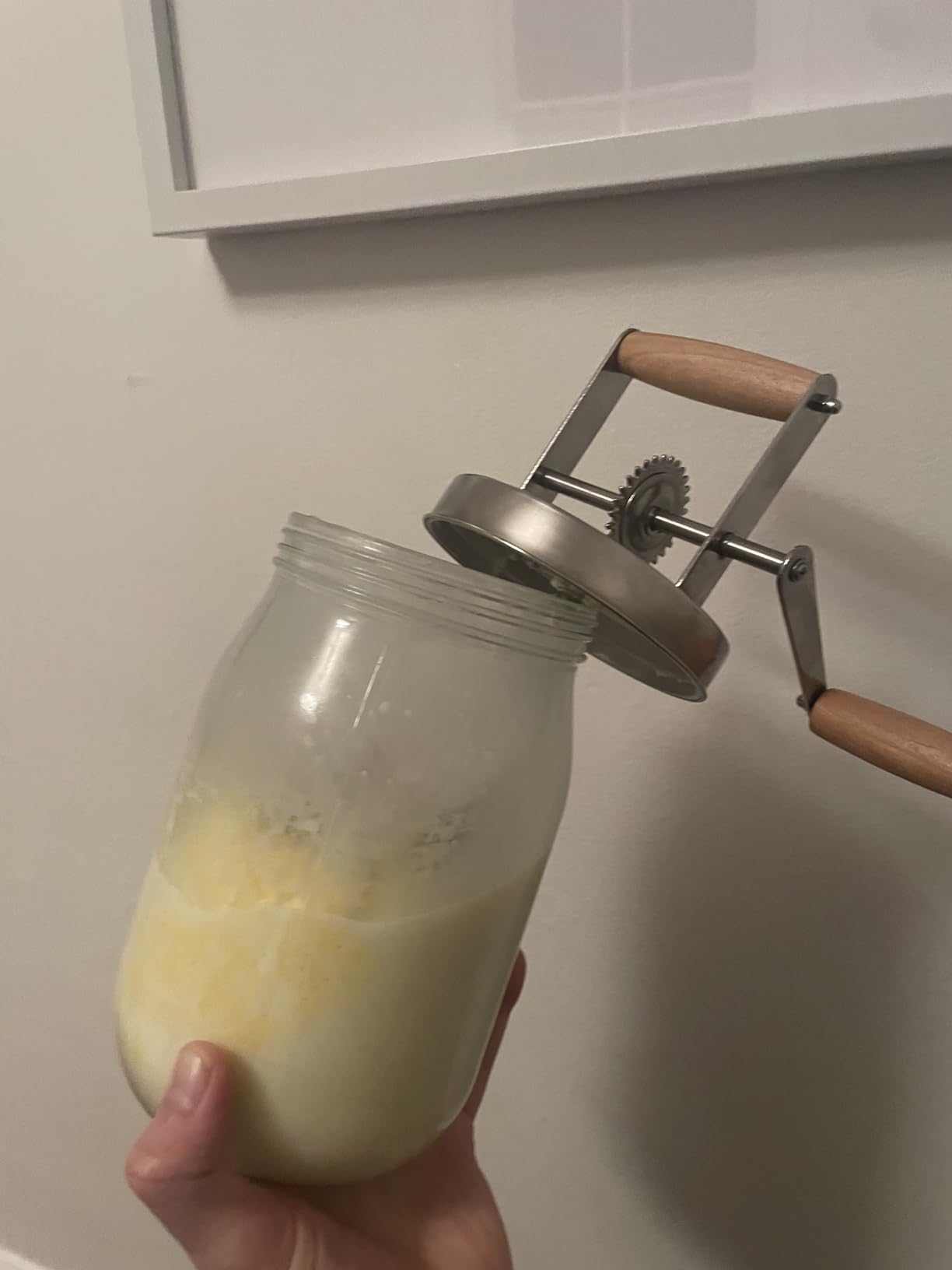 Homemade Butter Churner Jar with Paddle 1.5L - Make Delicious Fresh ...