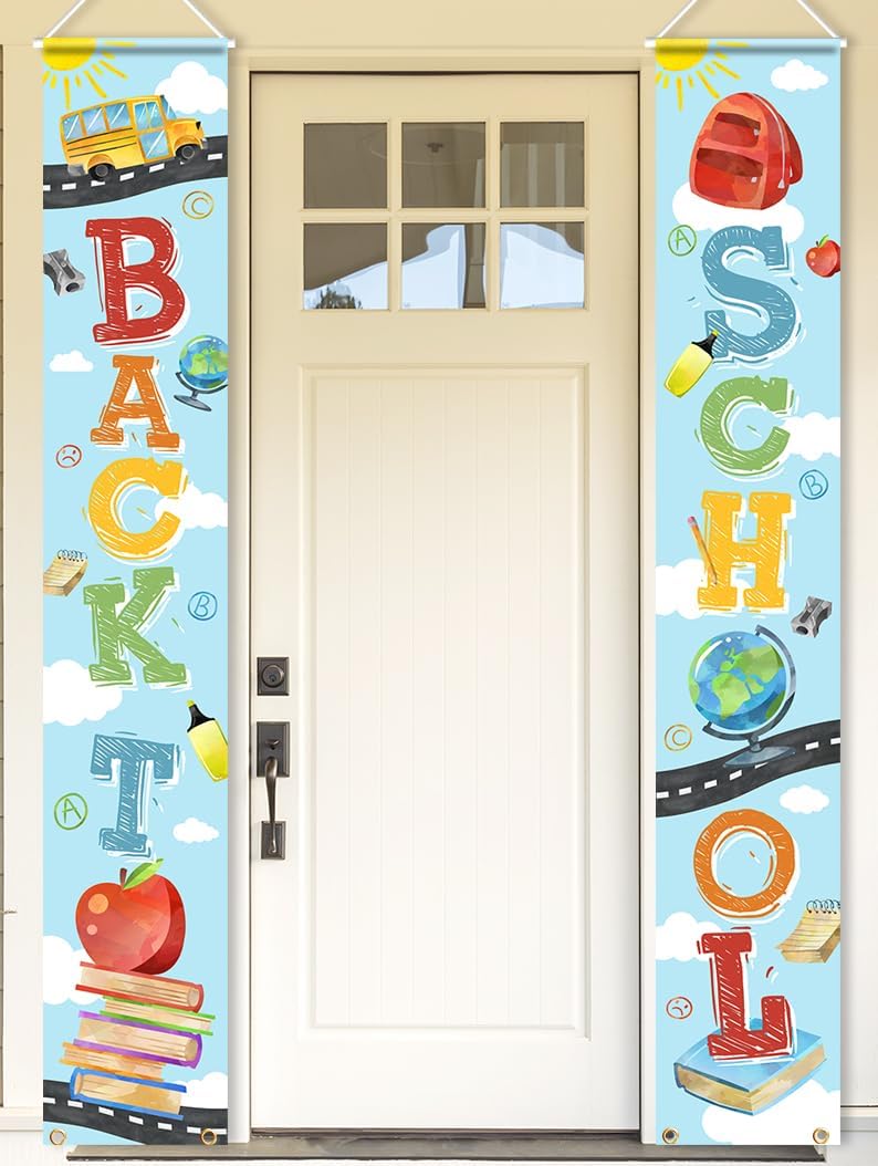 Amazon.com: Back to School Banner Decoration,Welcome Back to School ...