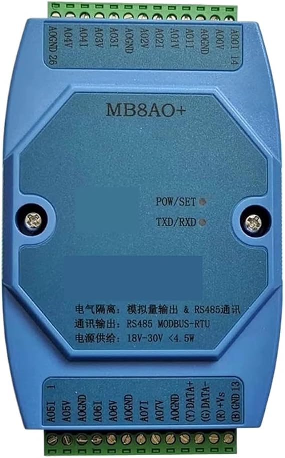 Amazon.co.jp: アナログ収集モジュール アナログ出力モジュール MB8AO+ 4-20mA/0-5V/0-10V RS485 MODBUS(0-10V) : 産業・研究開発用品