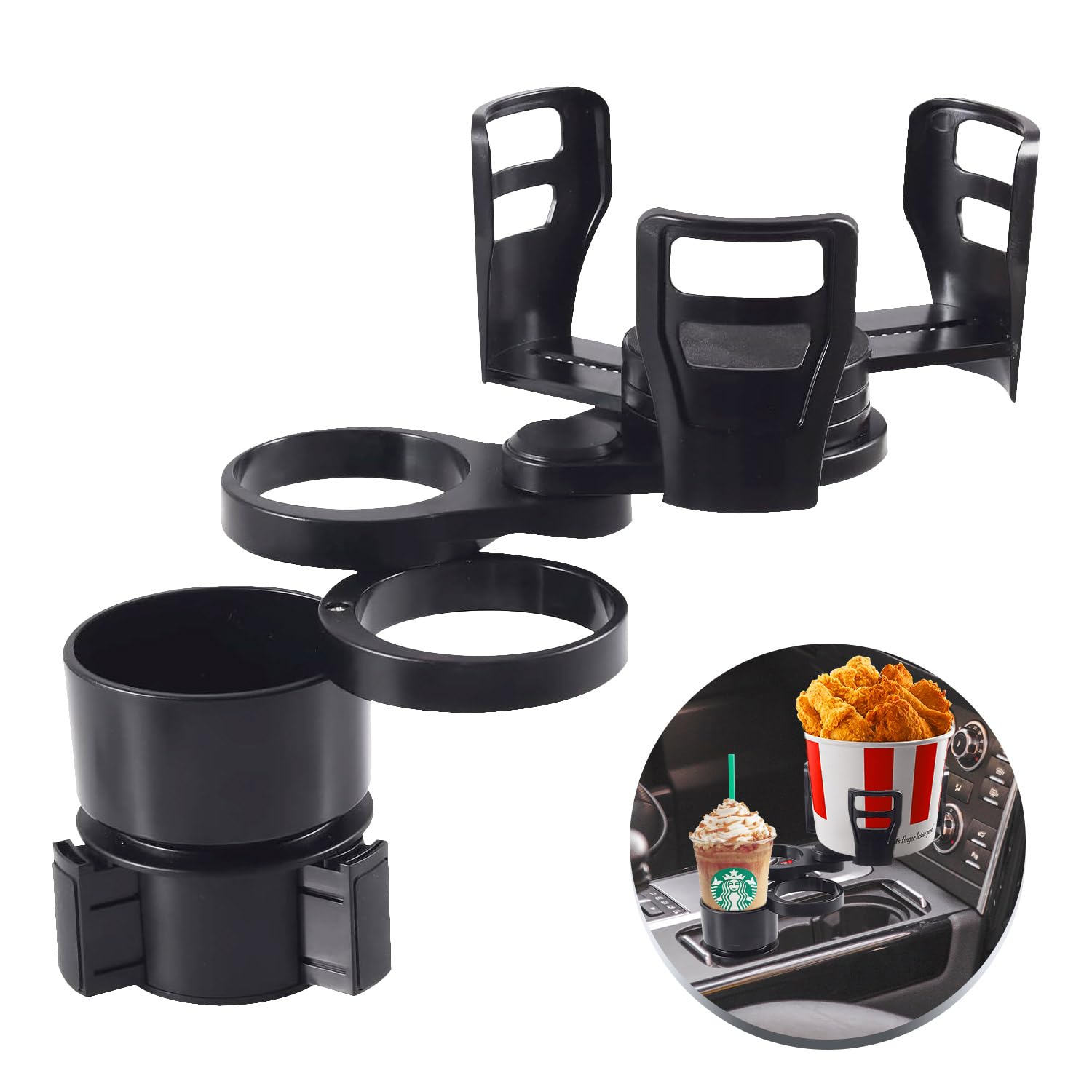 Amazon.com: Car Cup Holder,Cup Holder Expander with Adjustable Base 4 ...