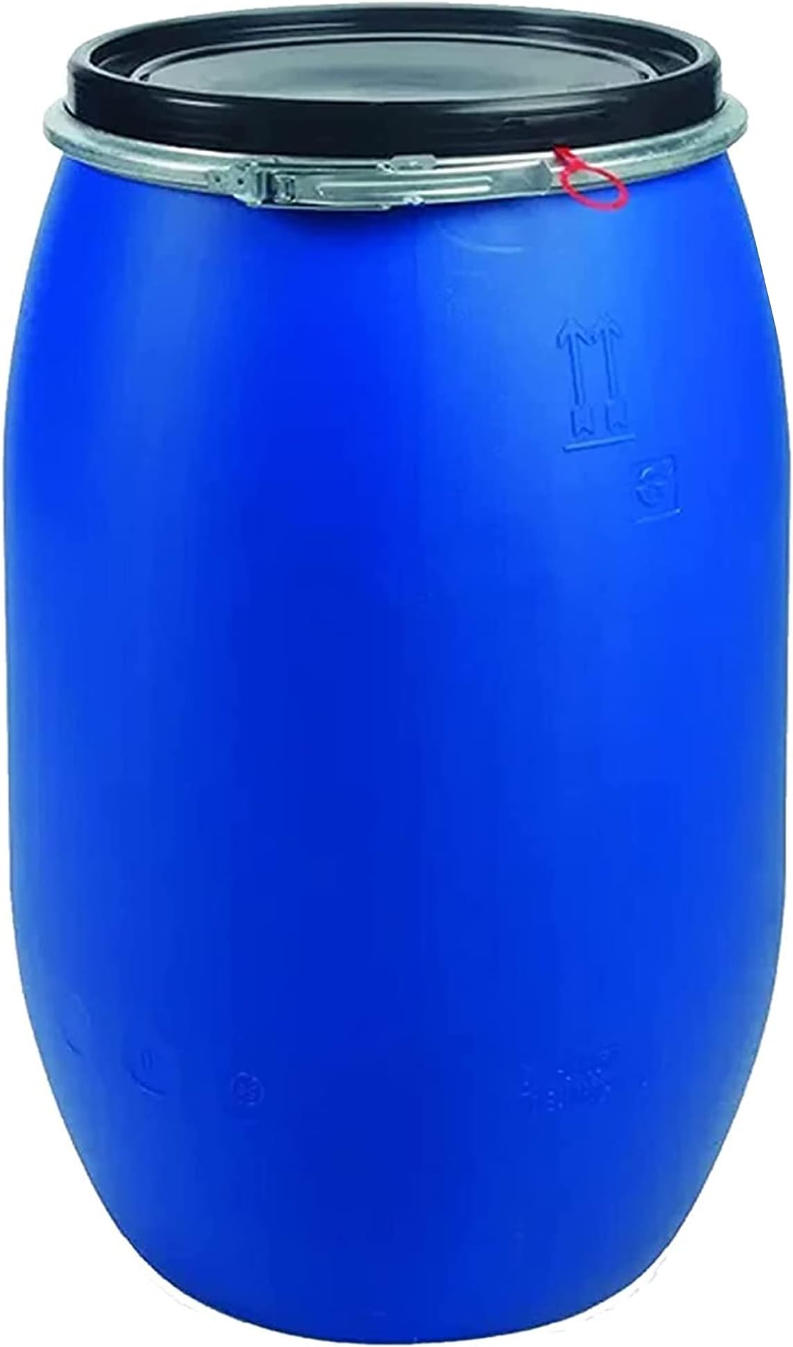 ITP Packaging 120 Litre Plastic Blue Open Top Storage Barrel Drum Keg ...